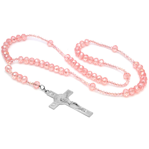 Hip Hop Rosaries | Pink Crystal Line Rosary | BlingkingStar – BlingKingStar