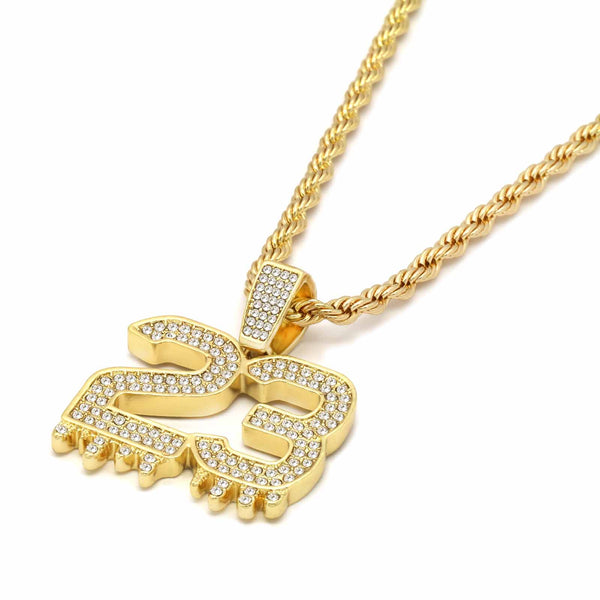 Iced Out Drip 23 Chain Pendant | BlingKingStar | Free shipping